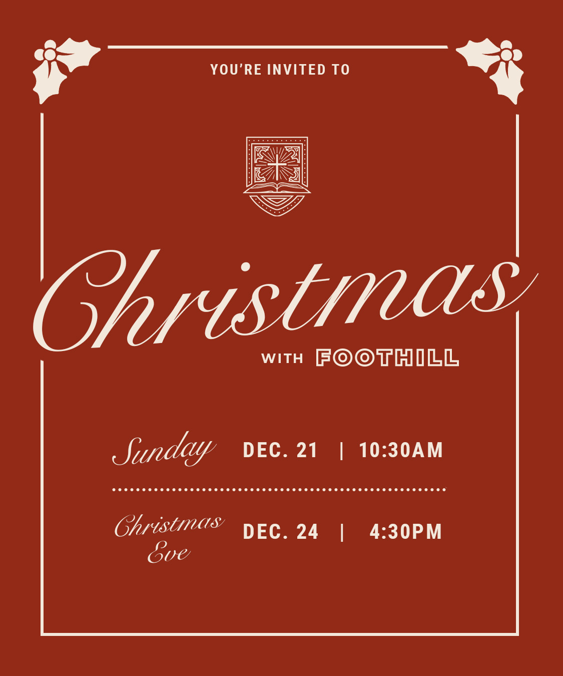 Foothill Bible Church: Upland, CA > Christmas